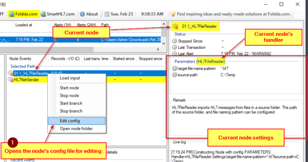 Changing Node Settings - Foldda